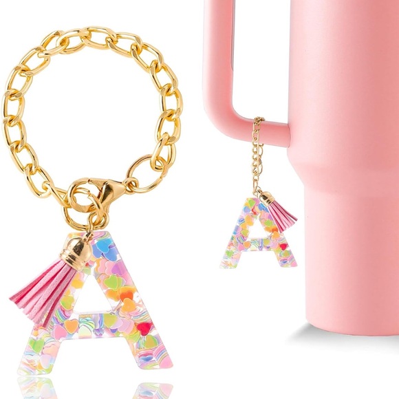 Accessories | Colorful Initial Keychain With Tassel | Poshmark